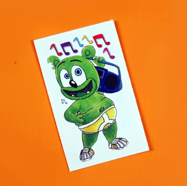 Gummibär (The Gummy Bear) Music Notes Temporary Tattoos – GummyBearShop